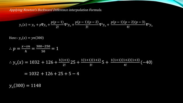 Newton’s Forward & backward interpolation | PPT