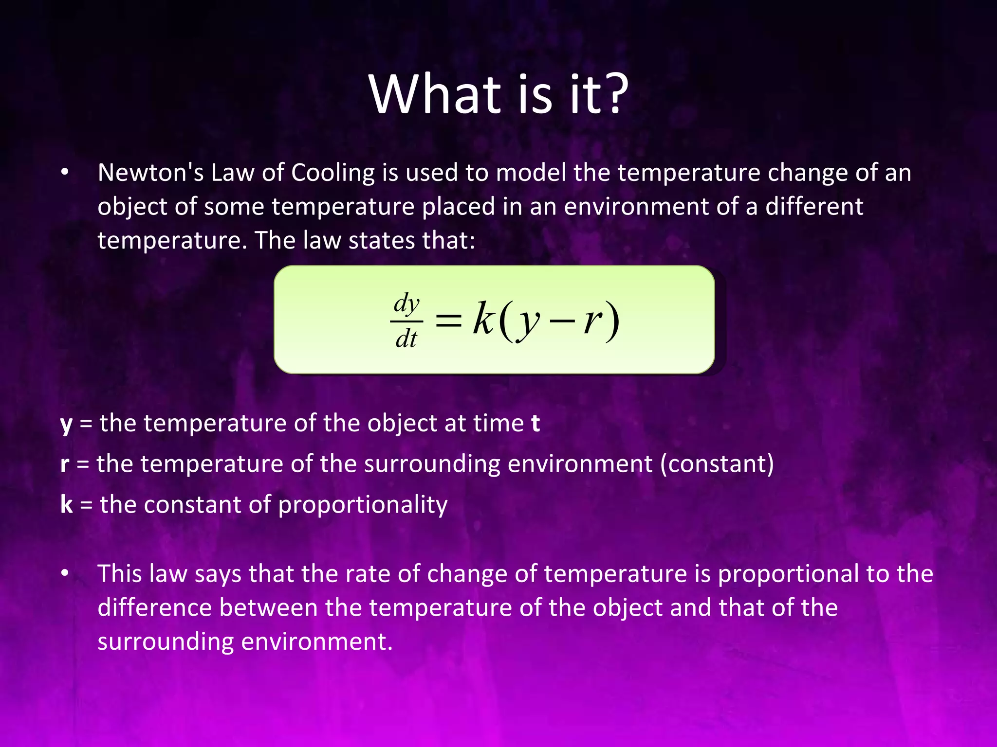 Newton’s Law Of Cooling | PPT