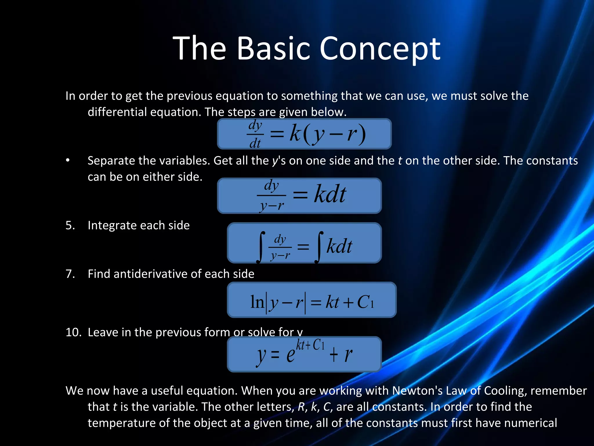 Newton’s Law Of Cooling | PPT