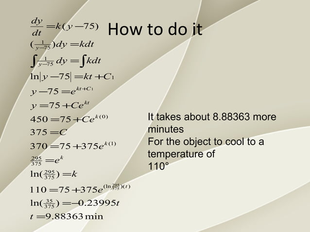 Newton’s Law Of Cooling | PPT