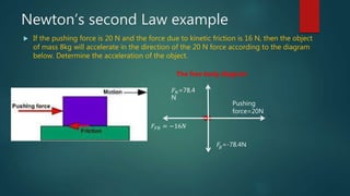 Newton's 1st and 2nd law of motion mn matsuma. | PPT