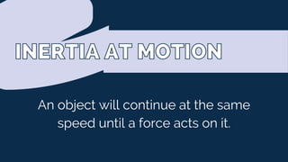 Newtons 1st Law of Motion/Law if Inertia | PPTX | Physics | Science