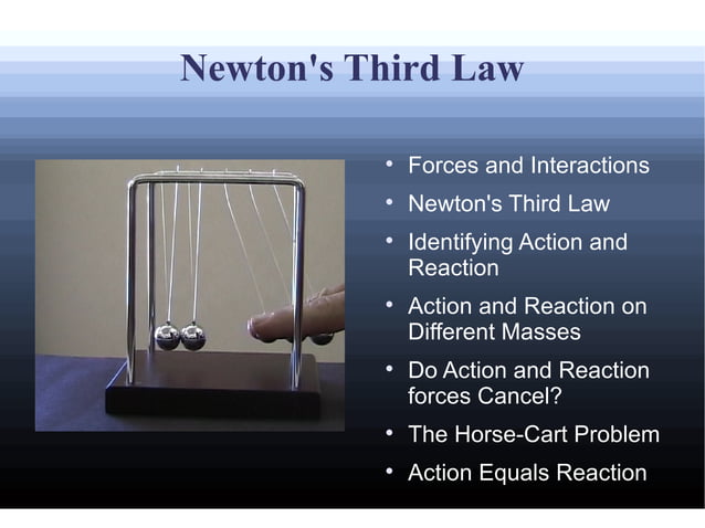 Newtons 3rd Law | PPT | Physics | Science