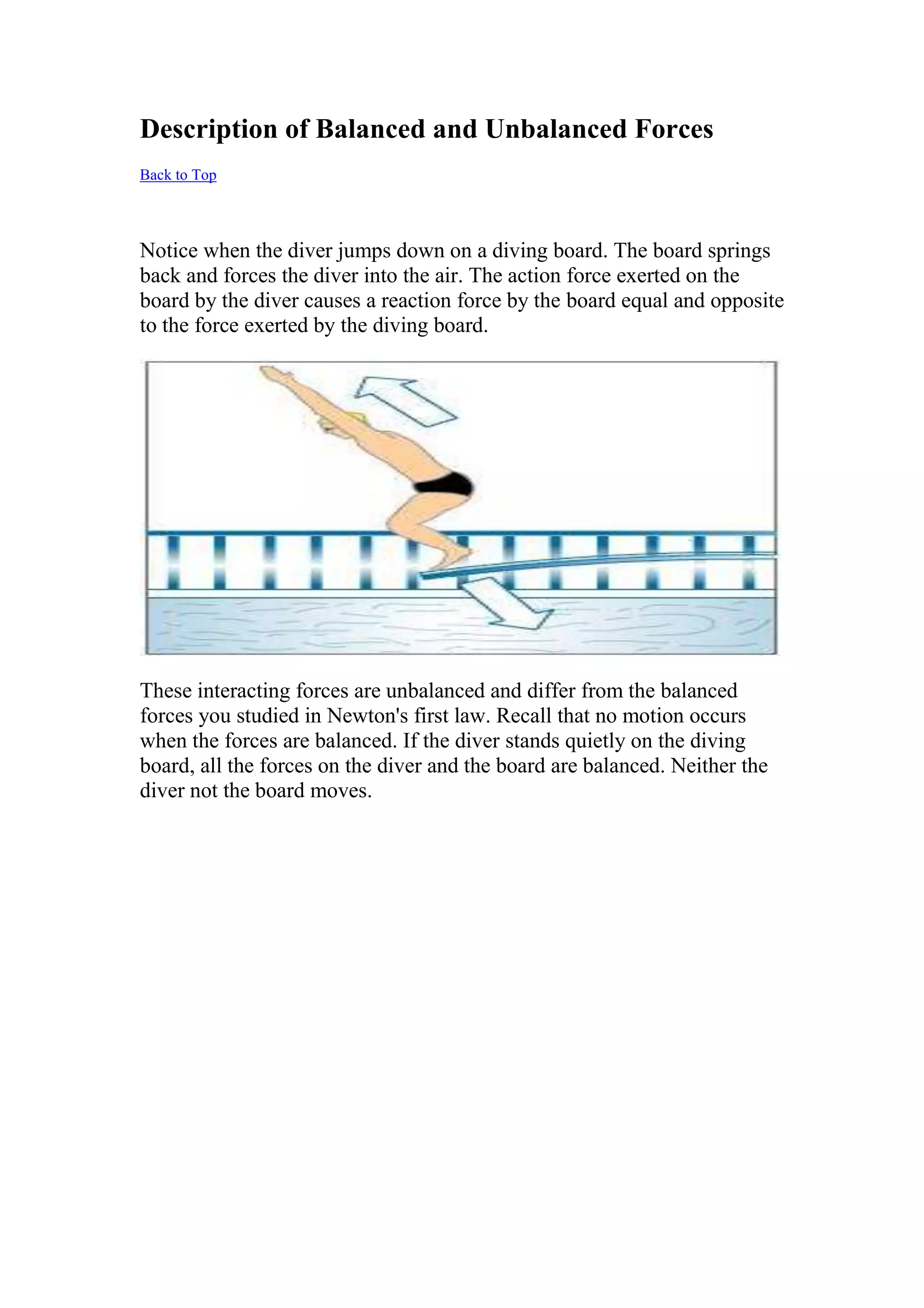 Newtons 3rd law balanced and unbalanced forces | DOCX