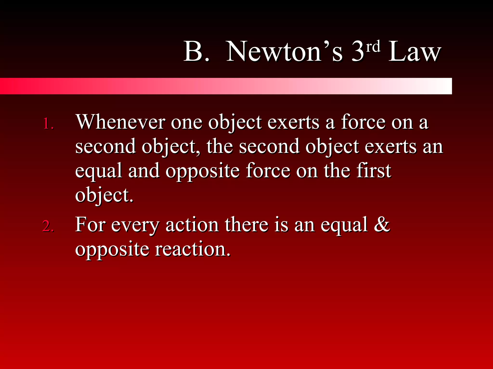 Newton’s 3rd law of motion | PPT