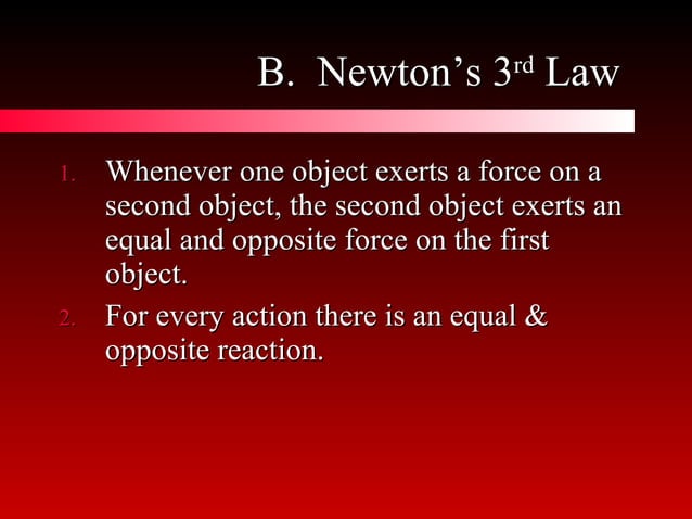 Newton’s 3rd law of motion | PPT