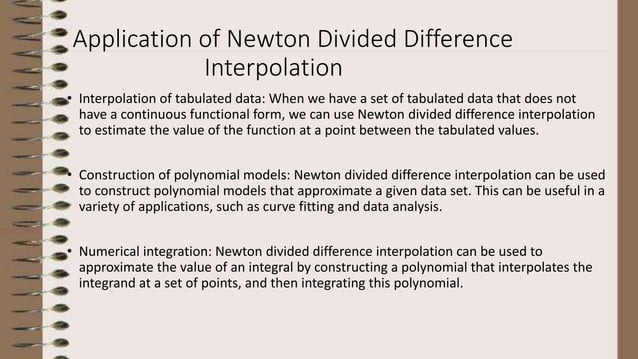 Newton’s Divided Difference Interpolation 18.pptx | Physics | Science