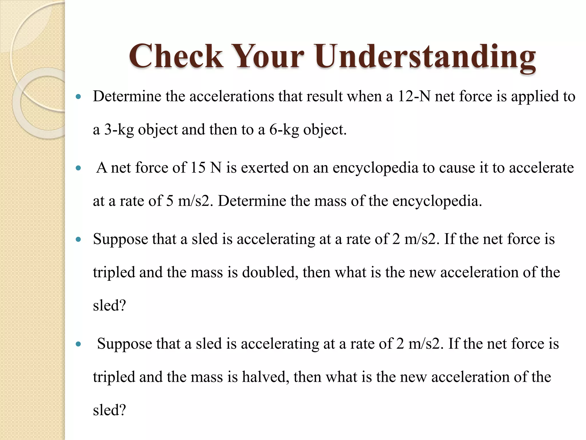 Newton's second law of motion | PPTX