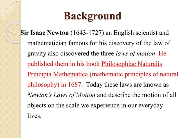 Newton's second law of motion | PPTX