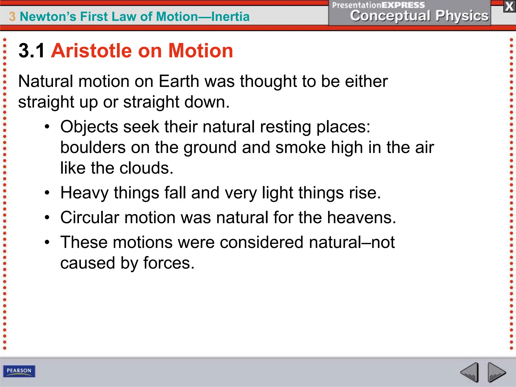 Isaac Newton's first law of motion Chapter 3.ppt