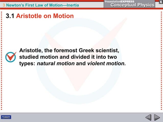 Isaac Newton's first law of motion Chapter 3.ppt