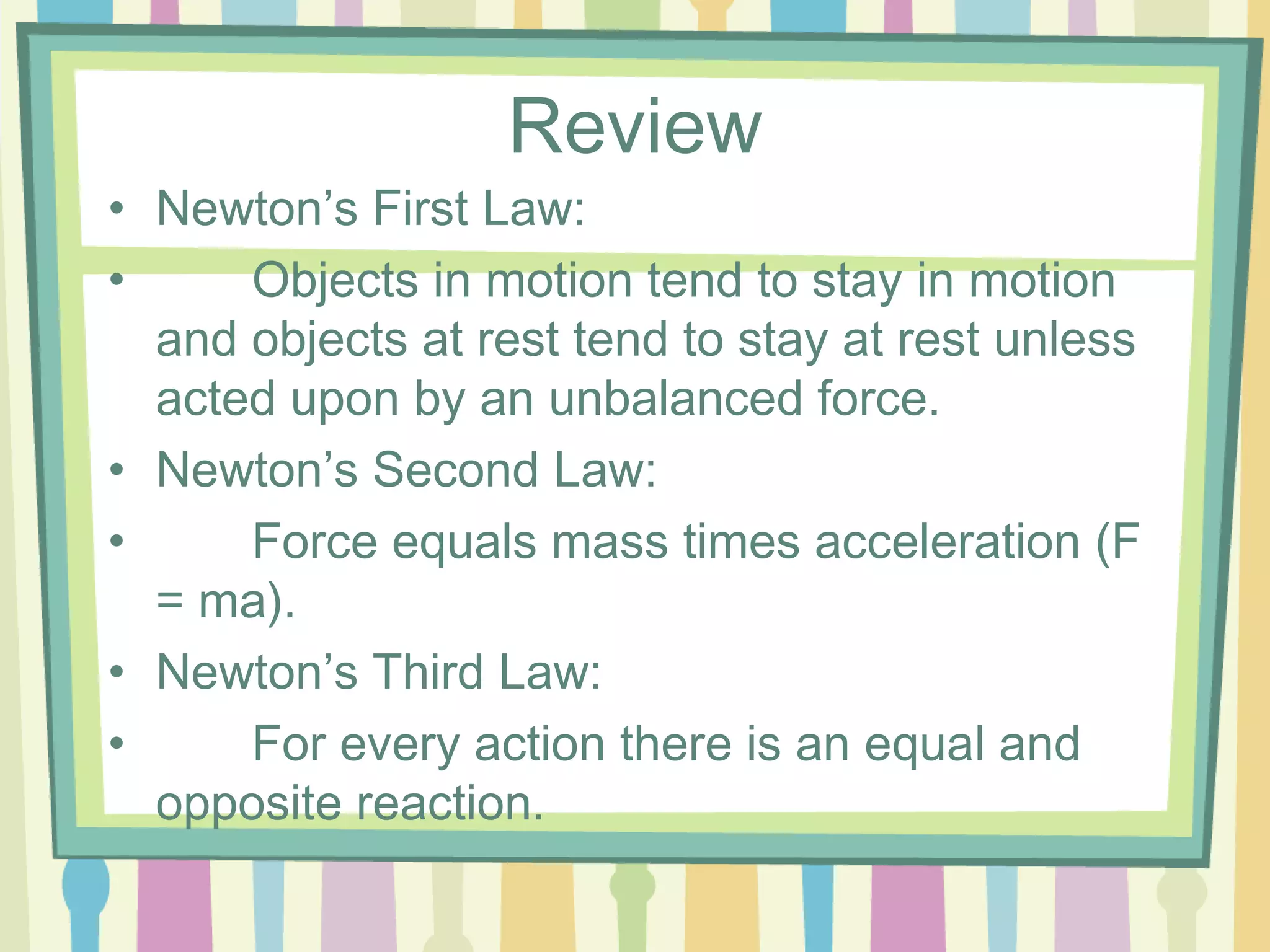 Newton’s first law of motion | PPT