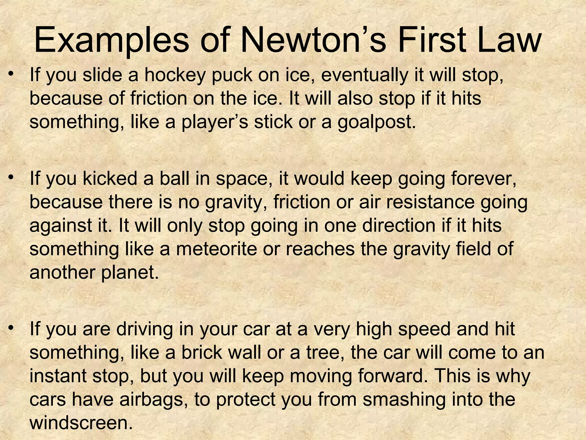 Newton's first law of motion | PPT