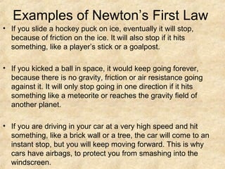 Newton's first law of motion | PPT