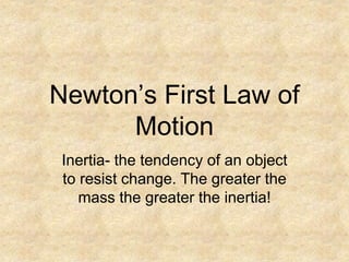 Newton’s First Law of Motion.ppt