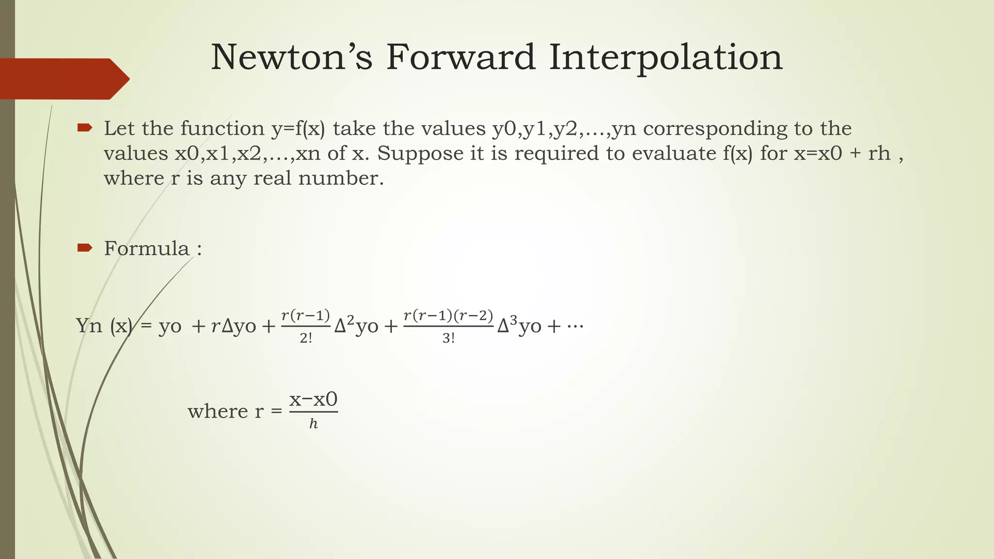 Newton's forward & backward interpolation | PPTX