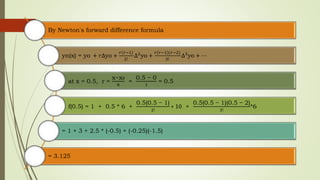 Newton's forward & backward interpolation | PPTX