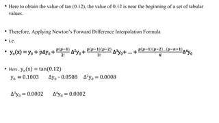 Newton's forward difference | PPTX