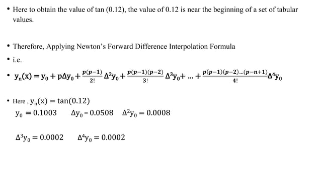 Newton's forward difference | PPTX | Physics | Science