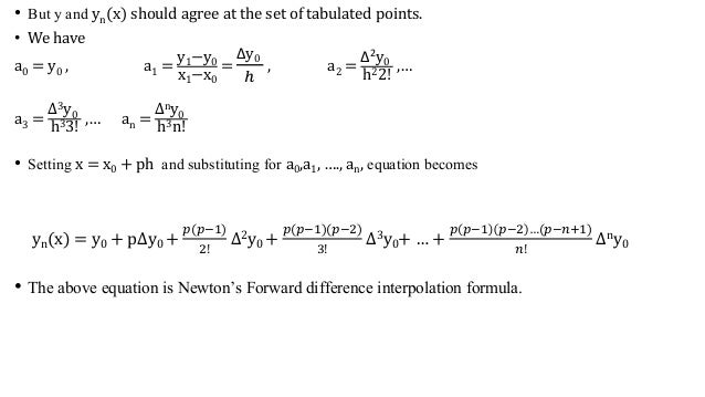 Newton's forward difference