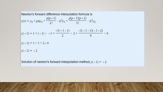 Newton’s forward interpolation | PPT