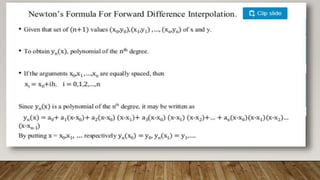 Newton’s forward interpolation | PPT
