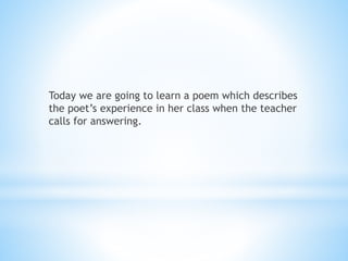 'Newton's law'- poem by Nandita Das | PPTX