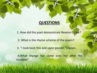 Newton's law 4 th and 5th stanza | PPTX