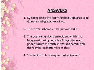 Newton's law 4 th and 5th stanza | PPTX