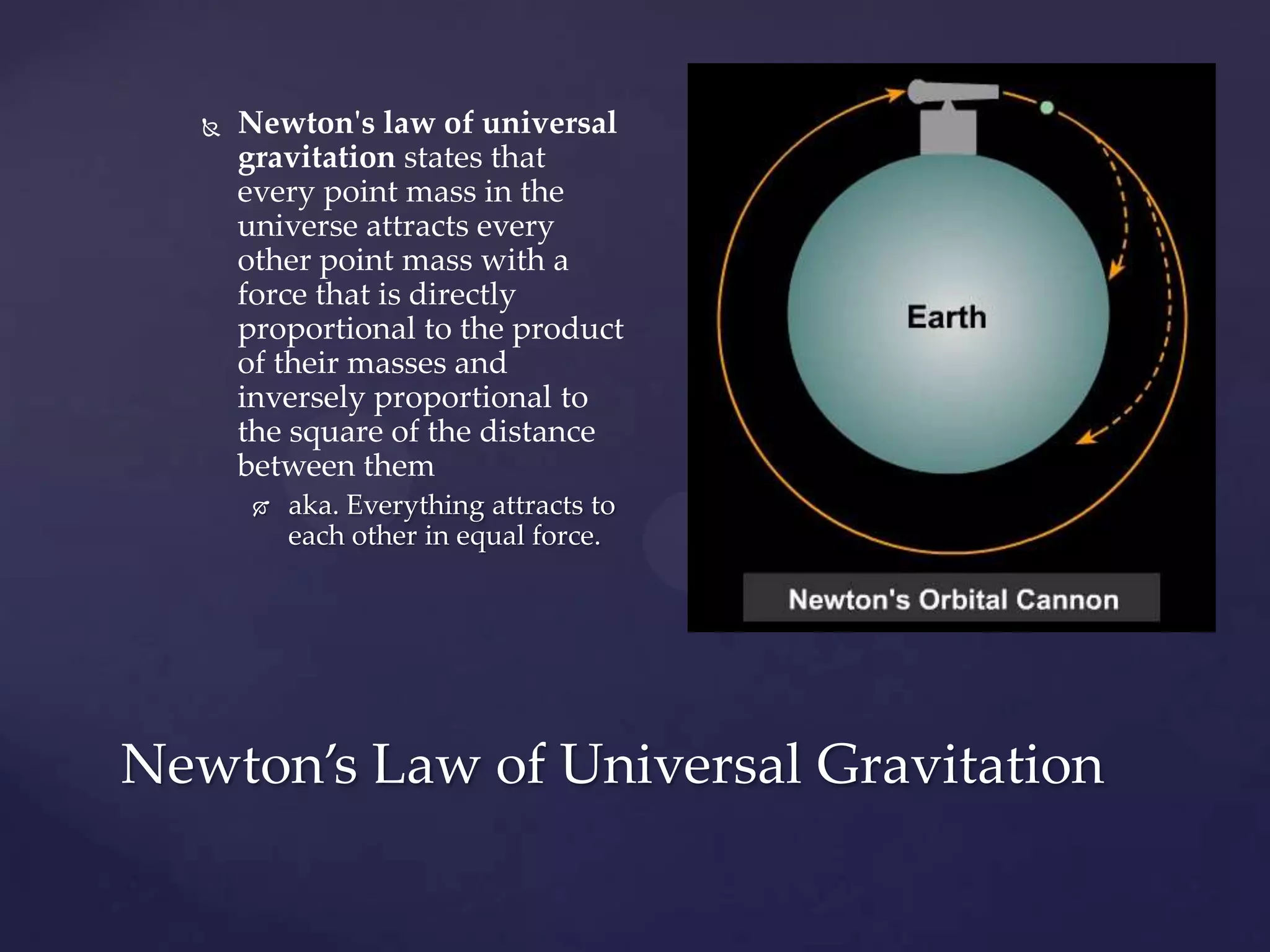 Newton’s law of gravitation | PPTX