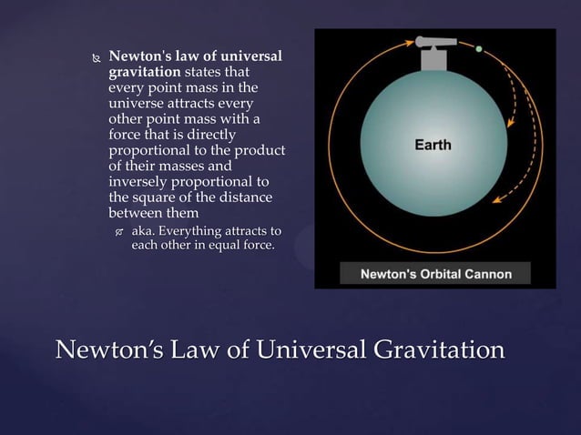 Newton’s law of gravitation | PPTX