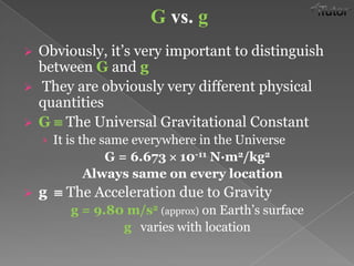 Newton's law of gravitation | PPTX