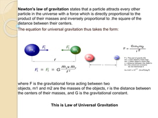 Newton's law of gravitation | PPTX