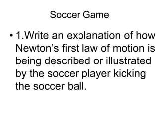 Newtons law of motion | PPTX