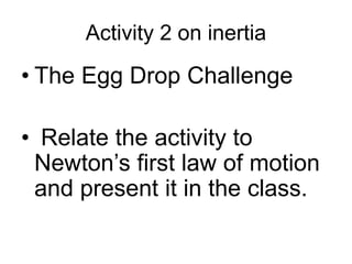 Newtons law of motion | PPTX
