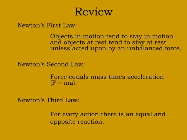 THREE LAWS OF MOTION | PPT