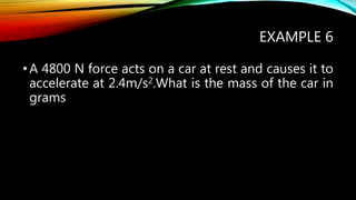 Newton's law of motion | PPTX