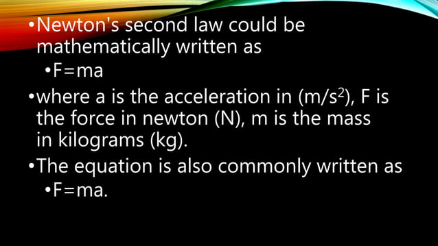 Newton's law of motion (2) | PPT