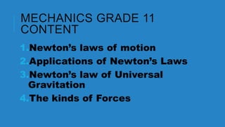 Newton’s laws and application of newton’s laws | PPTX