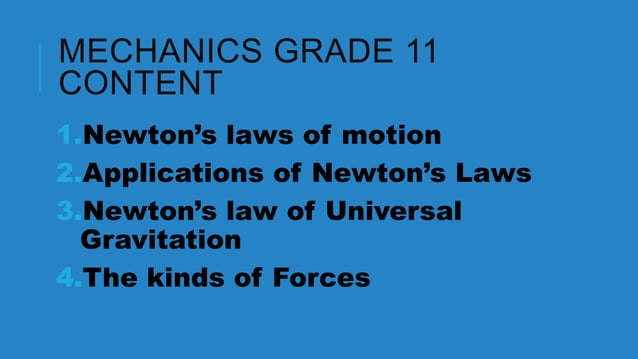 Newton’s laws and application of newton’s laws | PPTX | Physics | Science