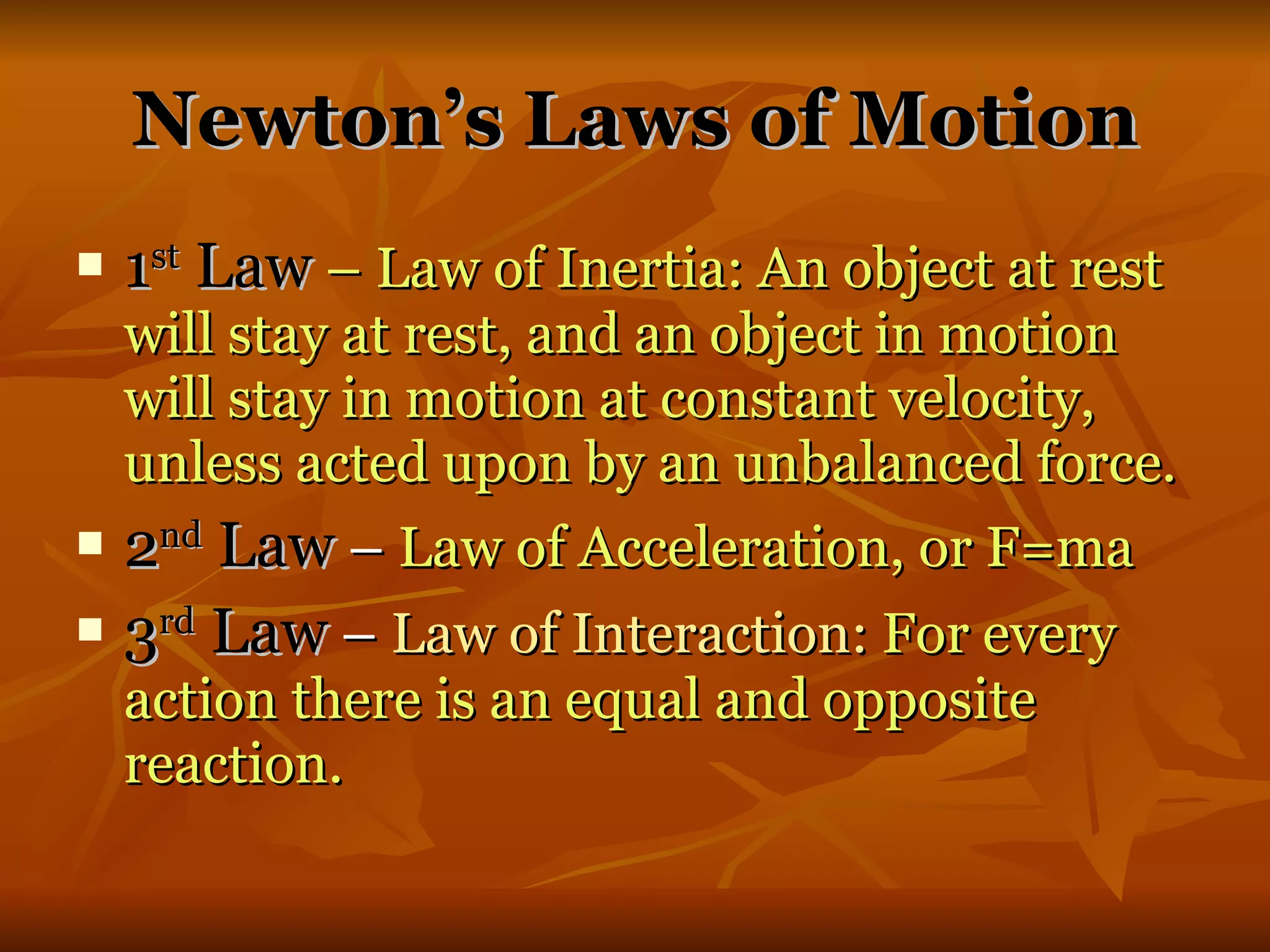 Newtons Laws Of Motion | PPT