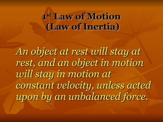 Newtons laws of_motion | PPT