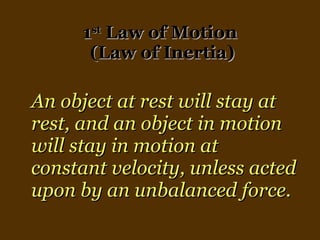 Newtons laws of_motion | PPT | Physics | Science