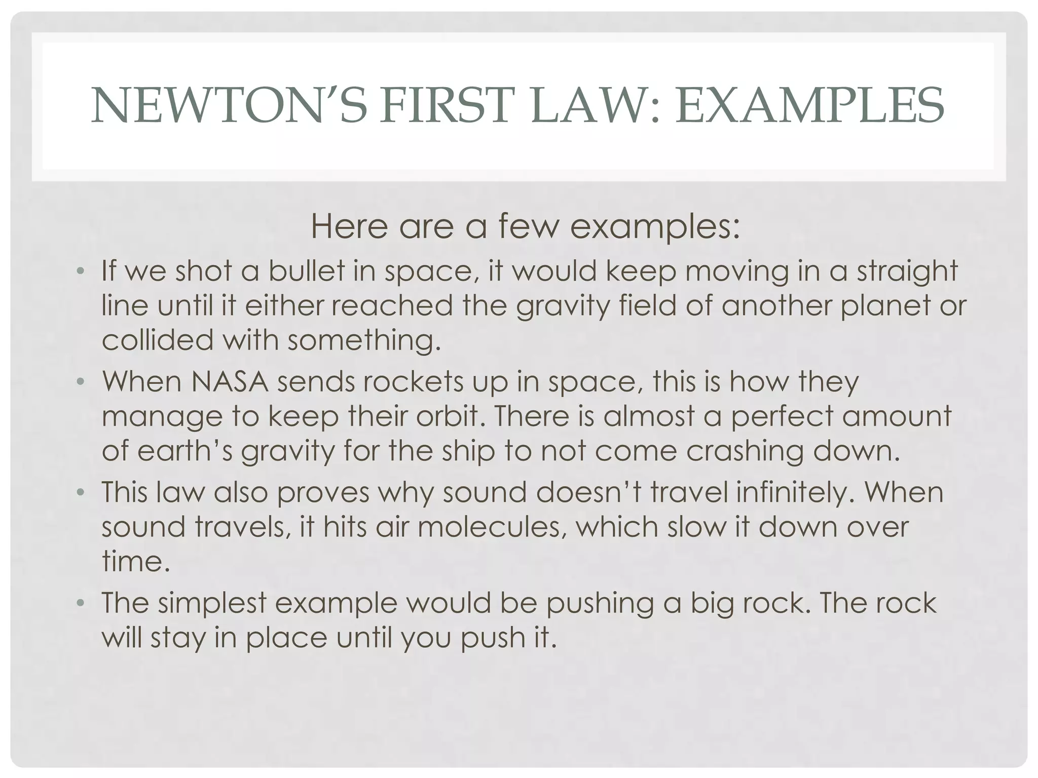 Newton’s Laws of Motion: Explanation with Examples | PPT