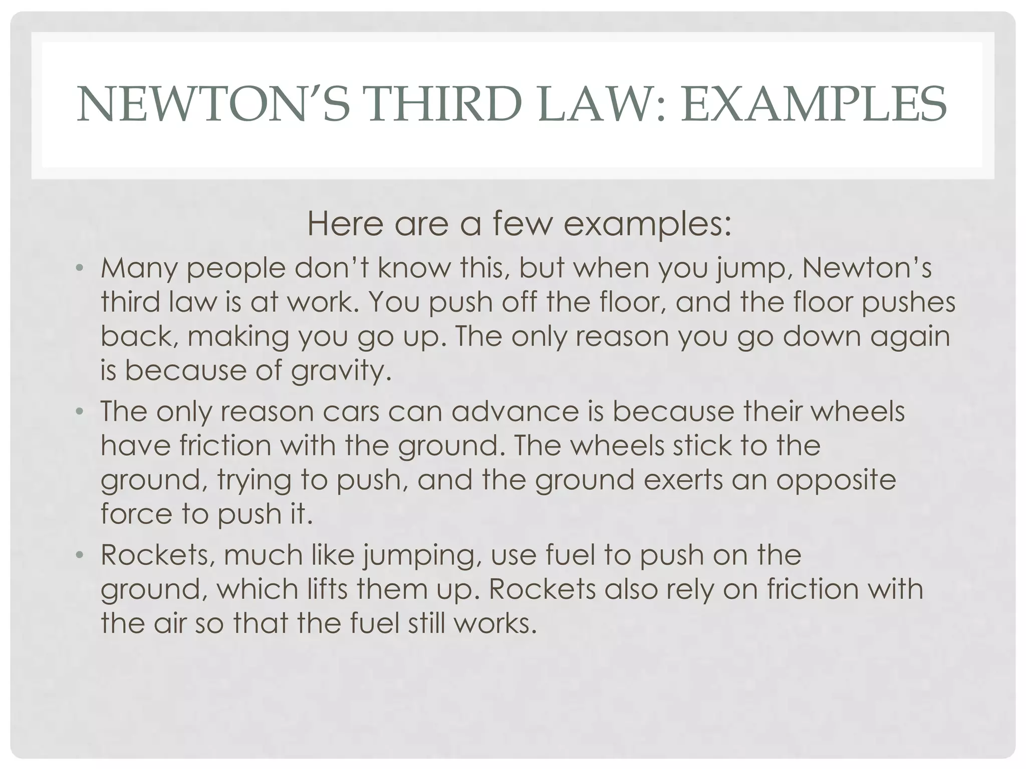 Newton’s Laws of Motion: Explanation with Examples | PPT