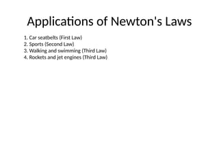 Introduction of Newtons 1st, 2nd and 3rd law | PPTX