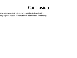 Introduction of Newtons 1st, 2nd and 3rd law | PPTX
