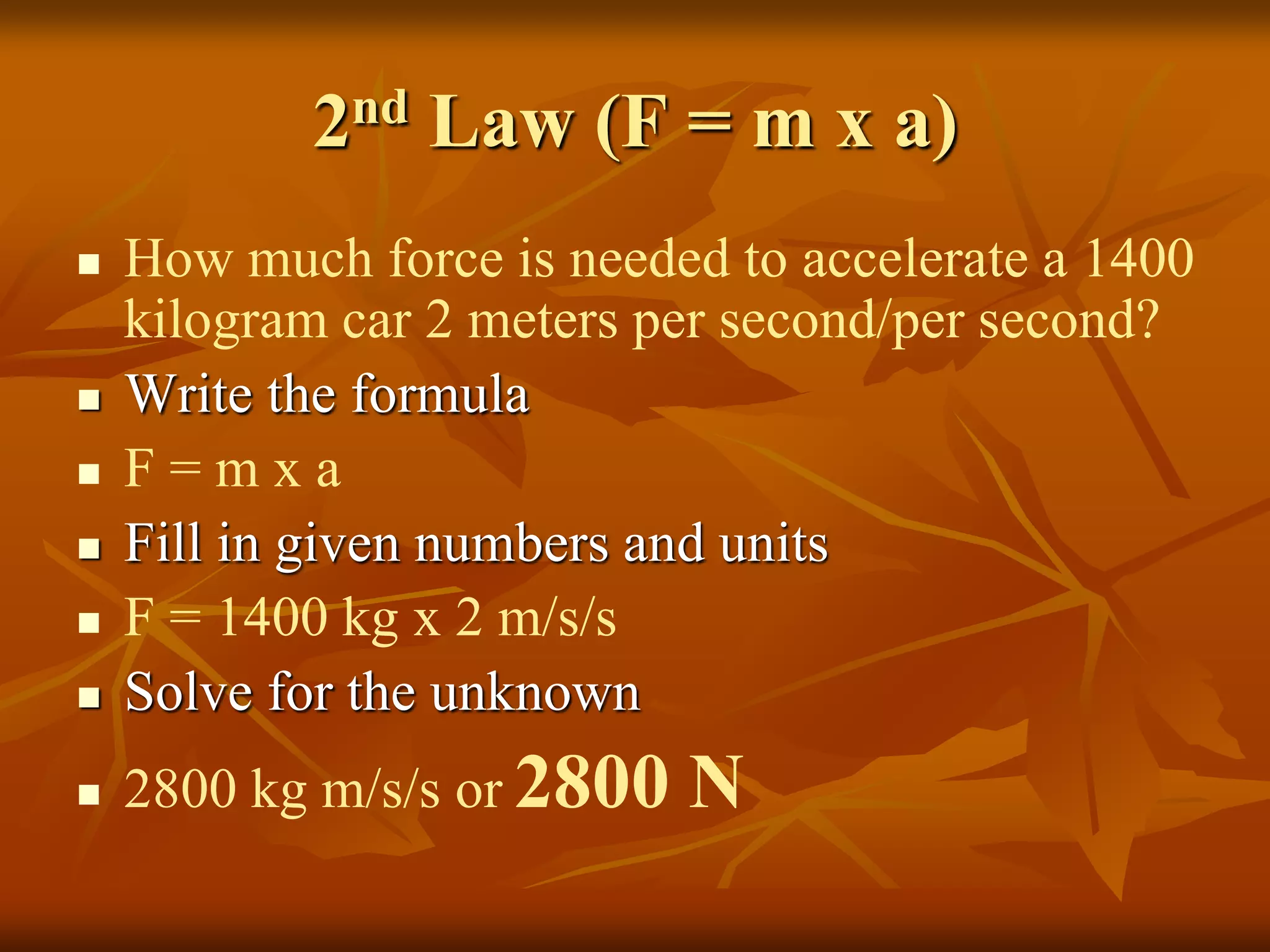 Newtons laws of_motion - 2nd law | PPT