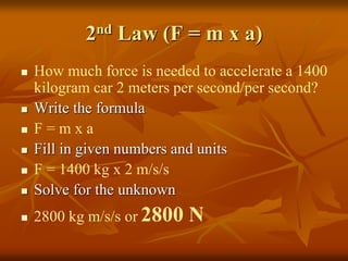 Newtons laws of_motion - 2nd law | PPT