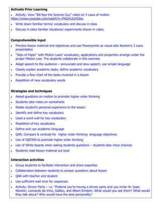 Newton's laws of motion kim boggio | PDF